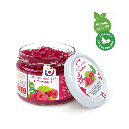 Perles de fruits à base de jus de fruit - Saveur Framboise